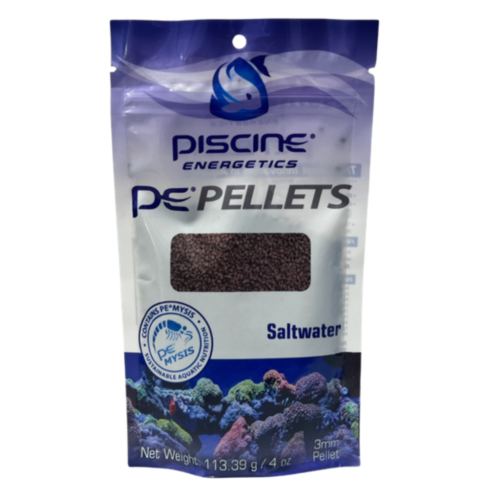 PE Mysis Pellets Saltwater 3mm - 4oz — Corals Unlimited