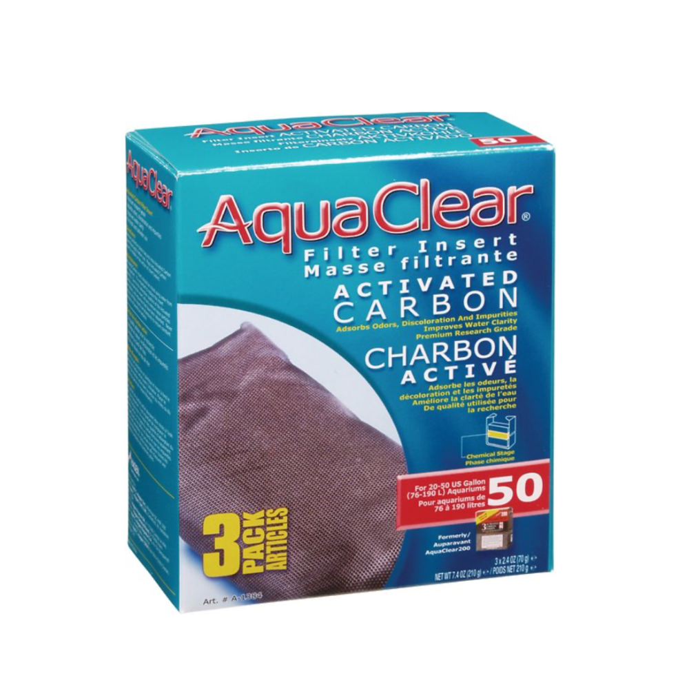 3 Pack AquaClear 50 Activated Filter Carbon - Aquarium Carbon — Corals ...